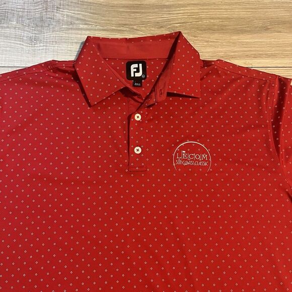 FootJoy | Shirts | Footjoy Fj Red Diamond Geometric Lecom Suncoast ...